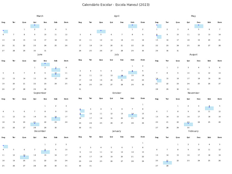 Calendario Escolar Haneul 2023 | PDF