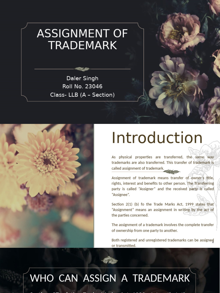 Assignment of Trademark 23046 | PDF | Trademark | Assignment (Law)