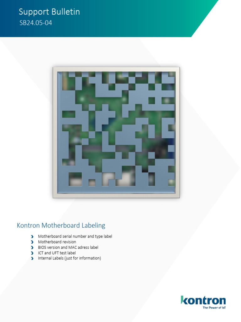 SB24.05 04 Kontron Motherboard Labeling | PDF | Bios | Printed Circuit ...