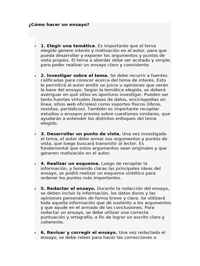 Guía para Escribir un Ensayo Efectivo | PDF