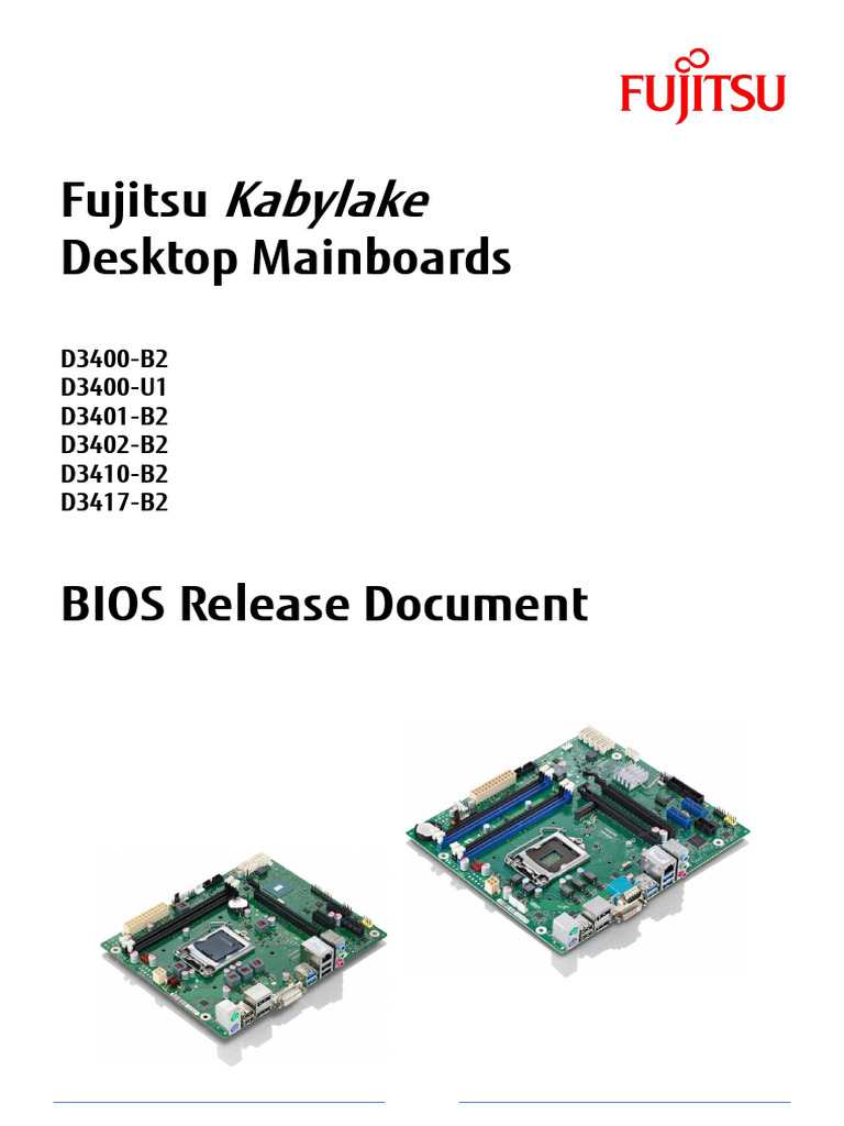 BIOS-Info Kabylake-Desktop D34xx R1.19.0 | PDF | Bios | Booting