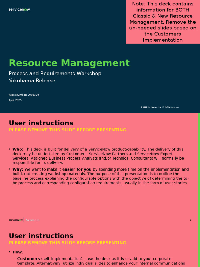 Resource Management Workshop 2025 | PDF | Agile Software Development ...