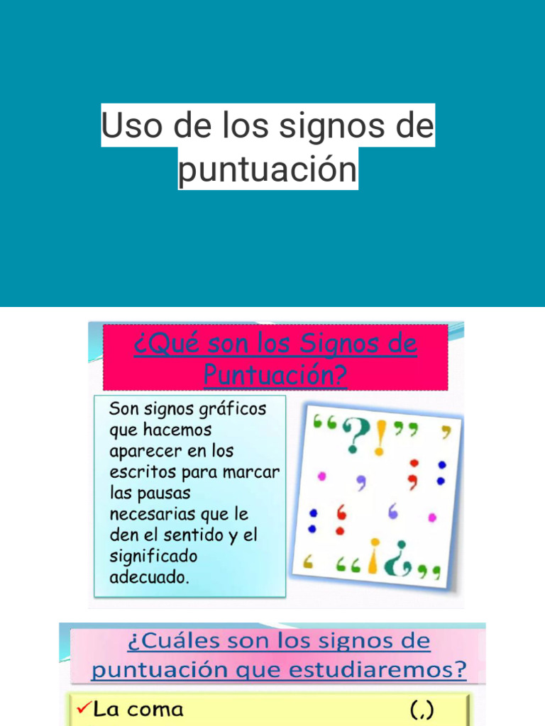 Signos de Puntuación | PDF
