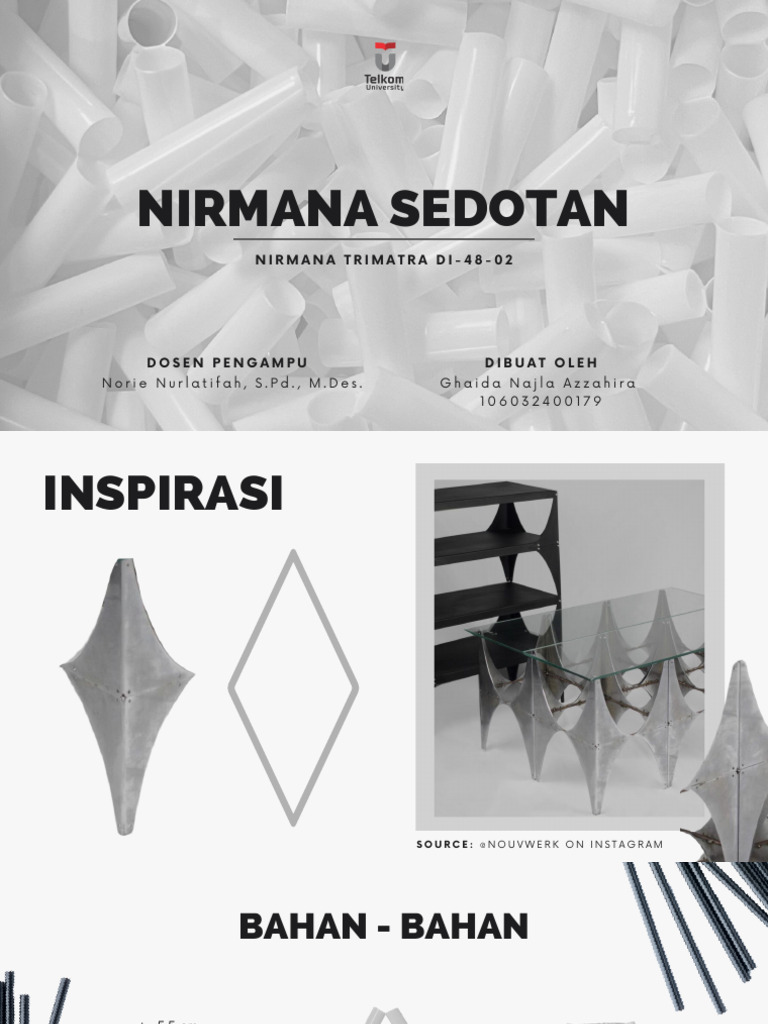 Nirmana Trimatra dari Sedotan | PDF