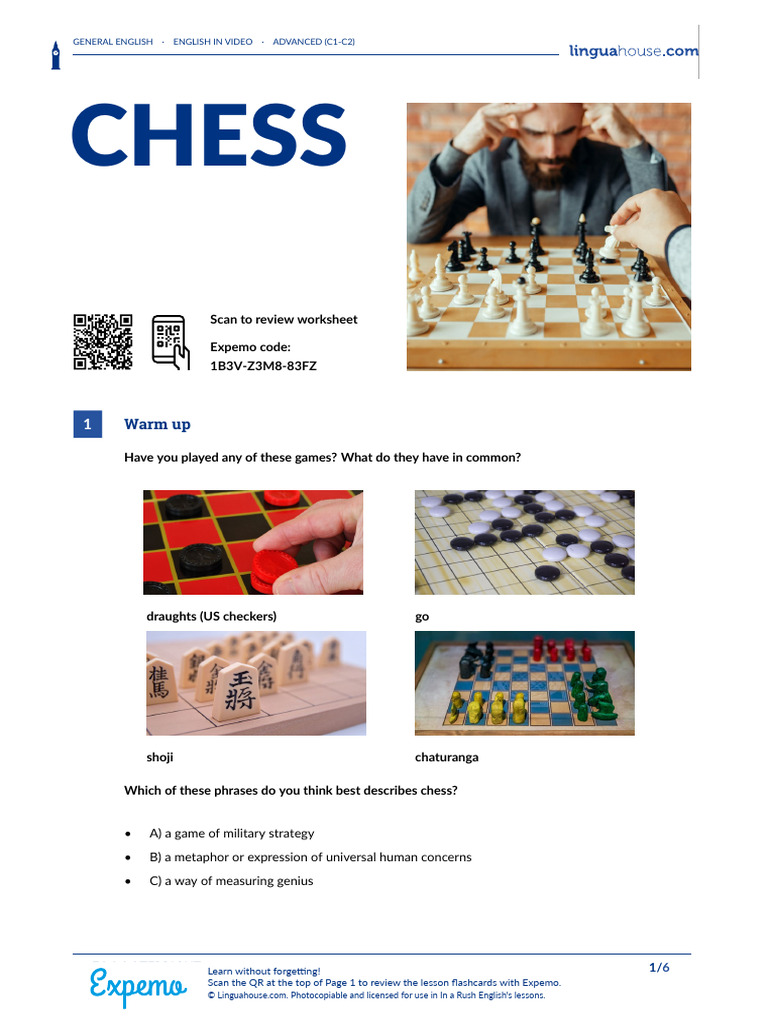 Higher 2 - 01 - Chess Student | PDF | Chess | Abstract Strategy Games