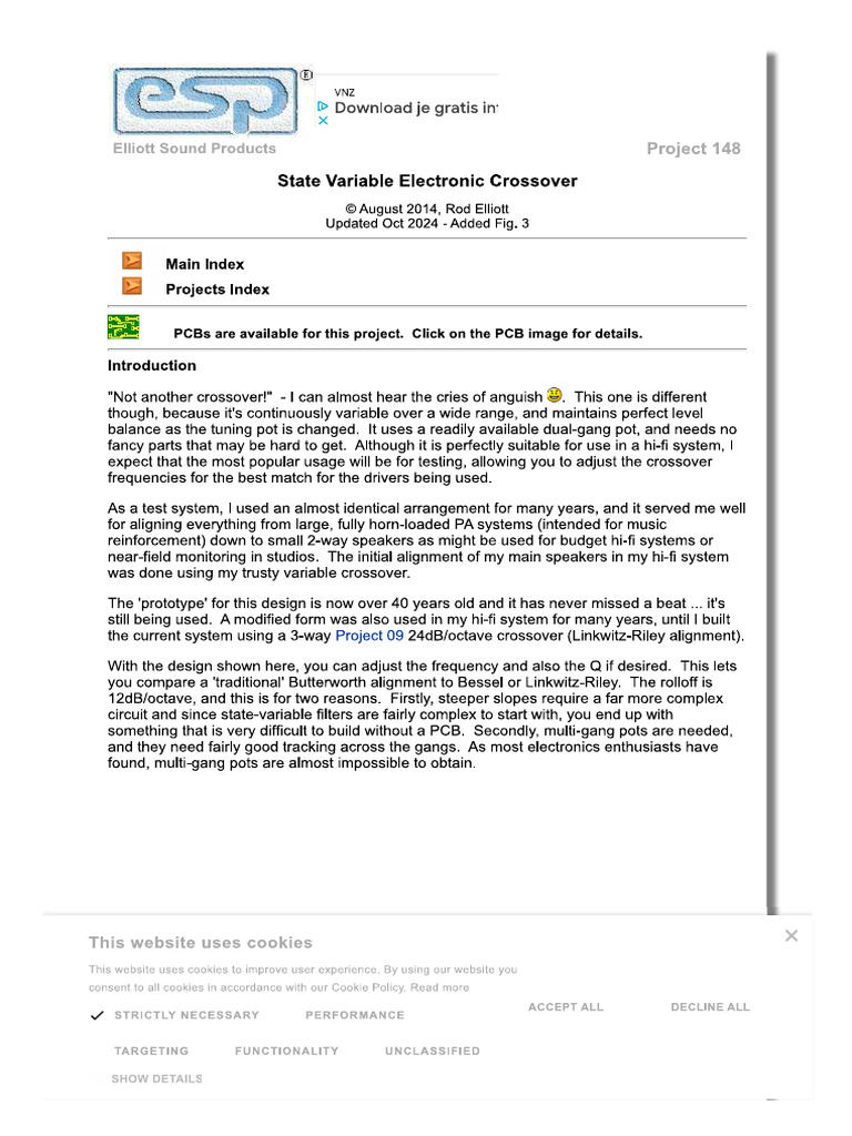 ESP State Variable Crossover | PDF
