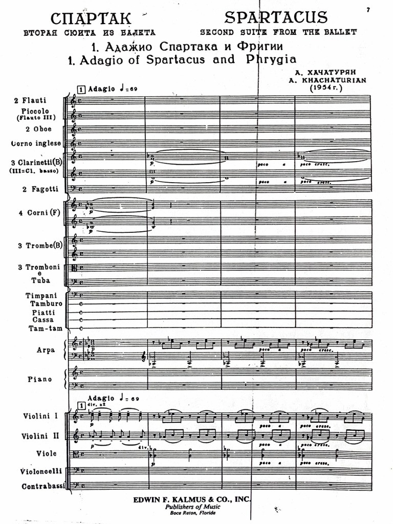 Adagio de Spartacus (Score) | PDF