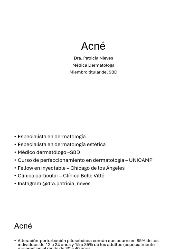 Acné: Causas y Clasificación Clínica | PDF | Especialidades Medicas ...