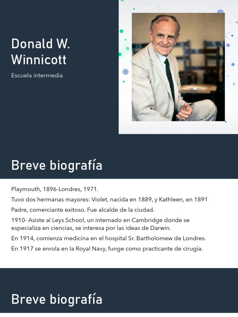 Donald Winnicott | PDF | Psicoanálisis | Conceptos psicologicos