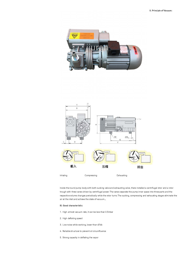 XD-020 Single Stage Rotary Vane Vacuum Pump | PDF | Vacuum | Pump