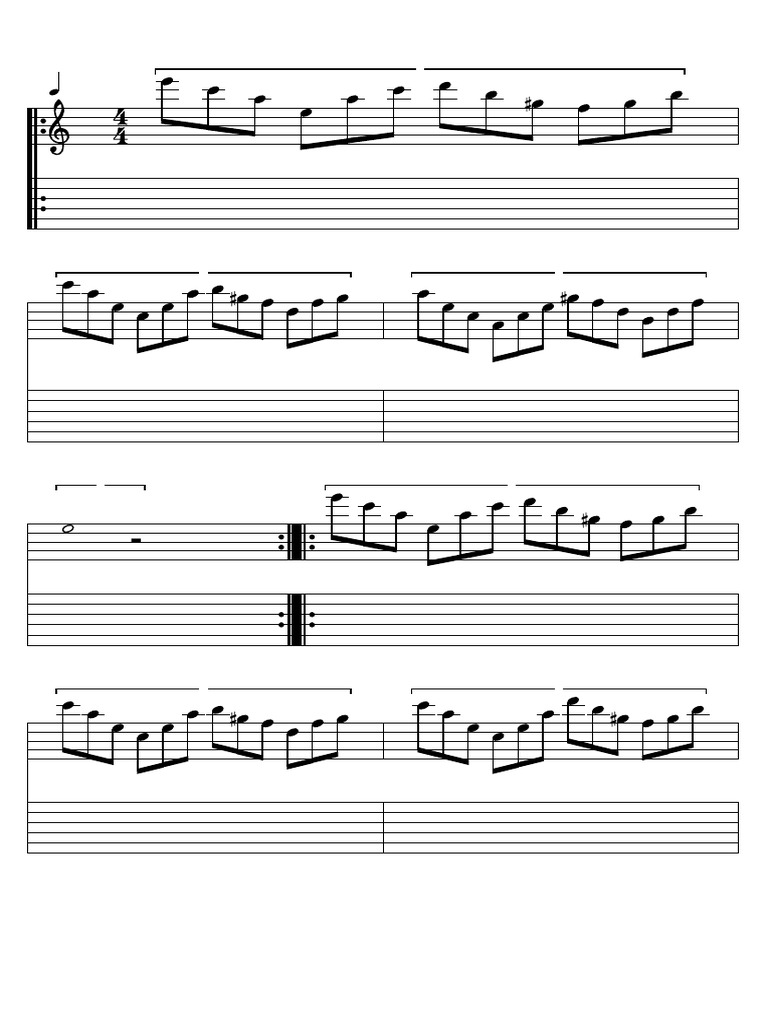 Sweep Picking Lesson Tab PDF | PDF
