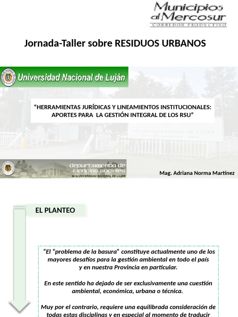 Presentacion Anm | PDF | Residuos sólidos urbanos | Residuos