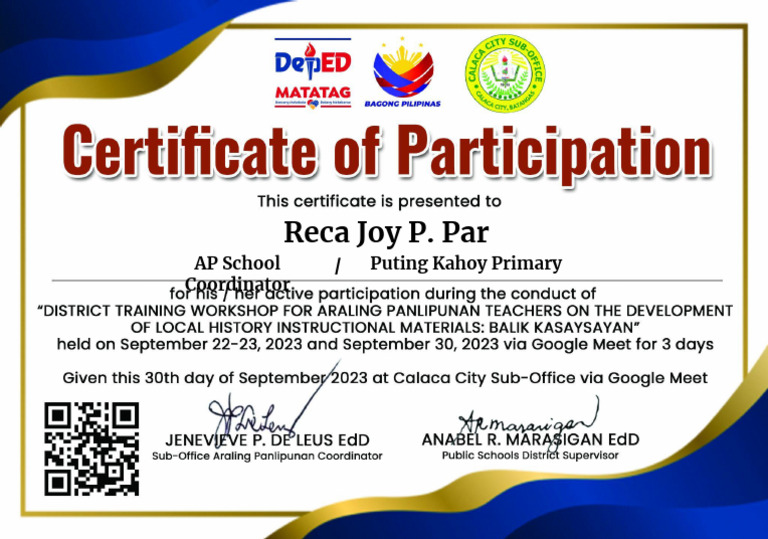 AP Certificate | PDF