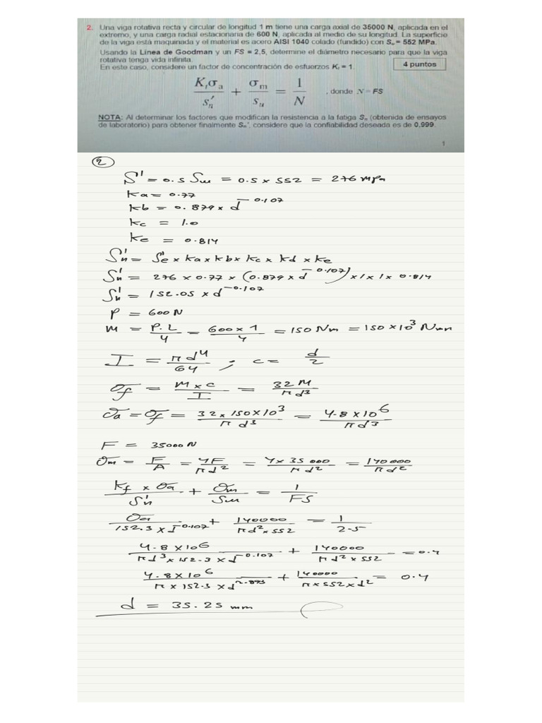 PC02 Elementos de Maquinas | PDF