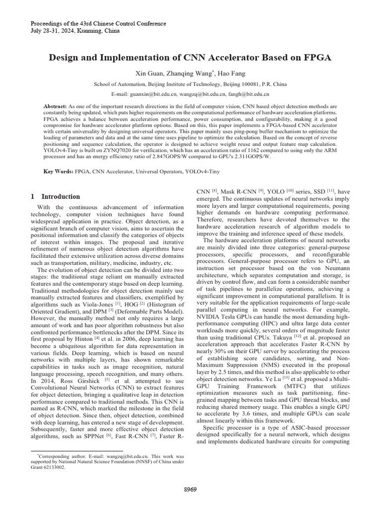 6-Design and Implementation of CNN Accelerator Based On FPGA | PDF | Deep Learning | Graphics ...