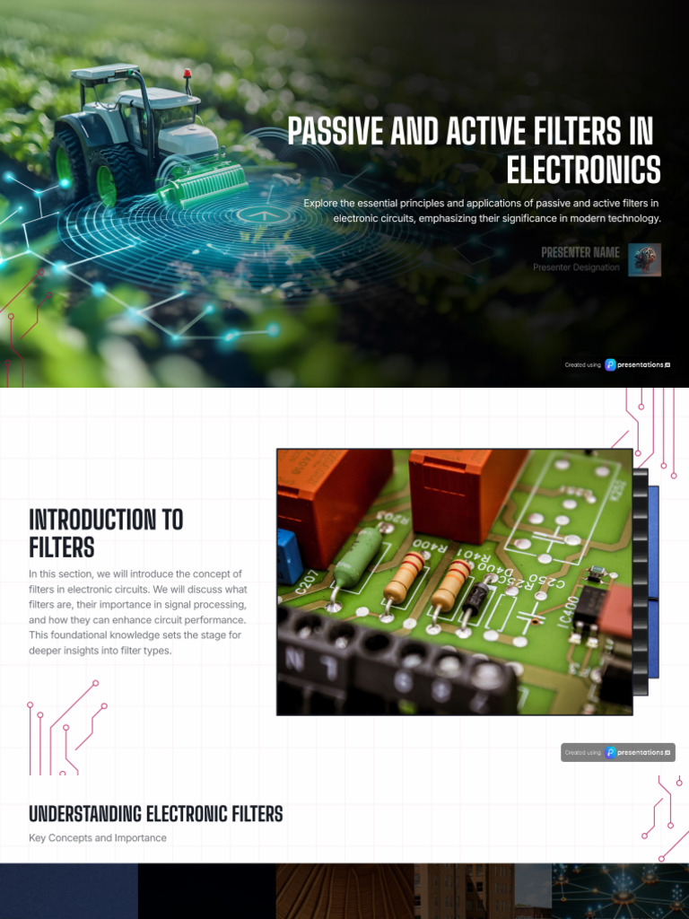 Passive and Active Filters in Electronic Circuits Principles and ...