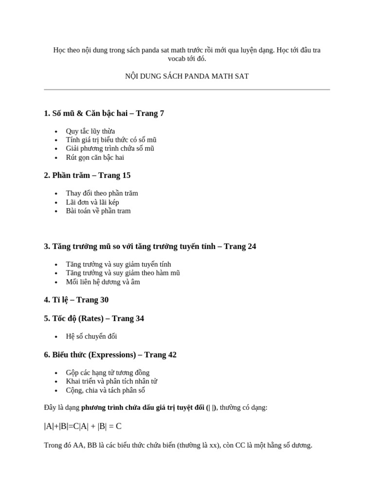 Vocabulary Math Sat | PDF