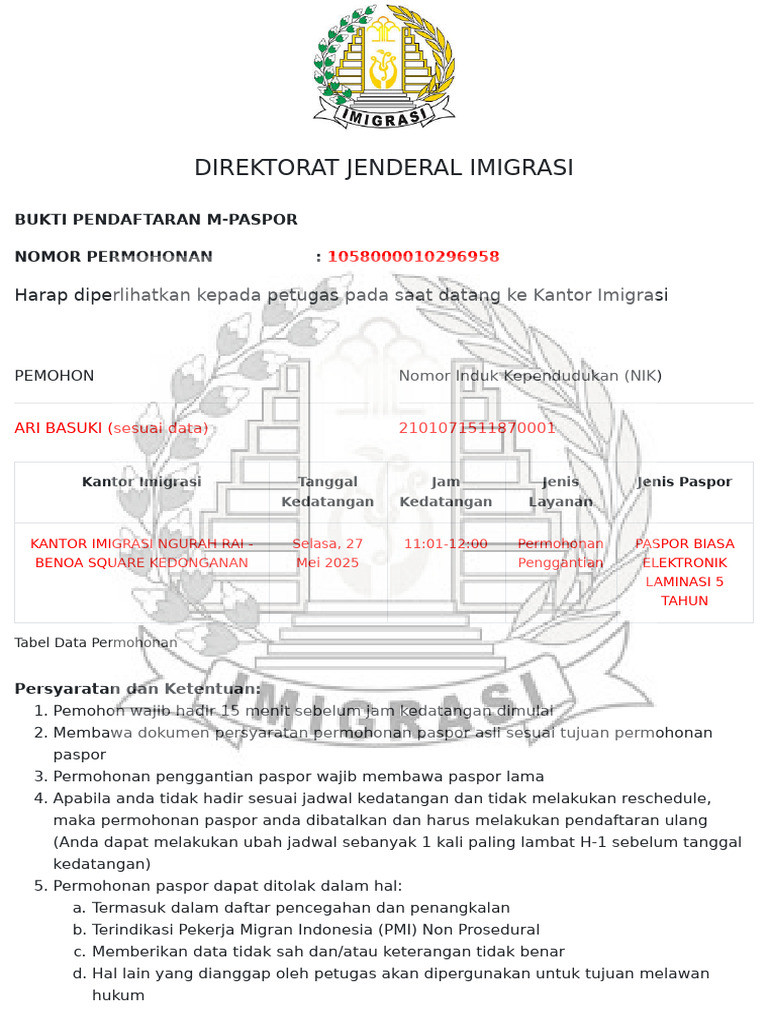Pengajuan Paspor | PDF