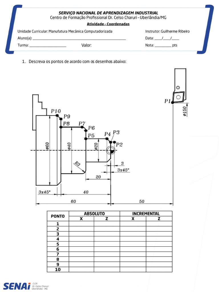 Atividade Coordenadas | PDF
