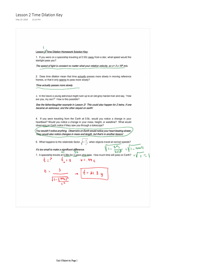 More On Time Dilation | PDF