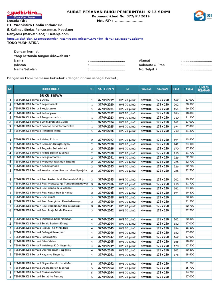 Pesanan BOS SMA 2025 | PDF