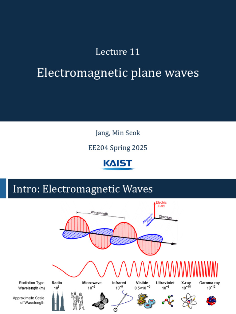 11.electromagnetic Plane Waves | PDF | Waves | Polarization (Waves)
