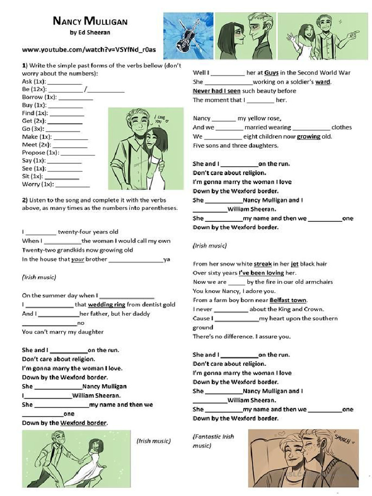 Nancy Mulligan - Ed Sheeran - Song Gap Fill | PDF