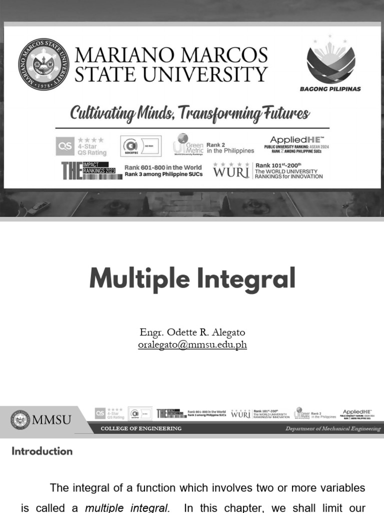 Module 17 Multiple Integral | PDF | Integral | Function (Mathematics)
