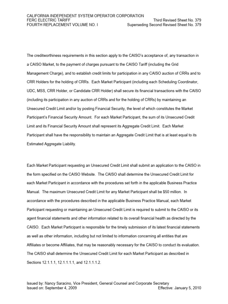 Caiso USA | PDF | Credit | Finance & Money Management