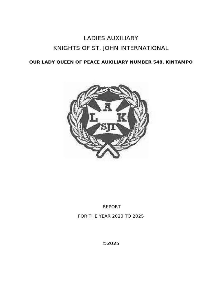 Auxiliary Report 2023-2025 | PDF