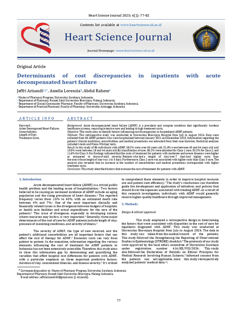Abdul Rahem Determinants of Cost Discrepancies in Inpatients With Acute ...