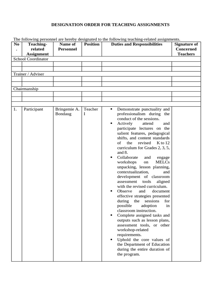 Designation Order Seminar | PDF | Teachers | Procedural Knowledge