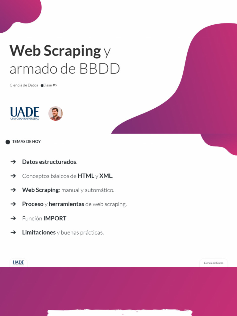 UADE CD - Clase 9 - Web Scraping | PDF | HTML | Xml