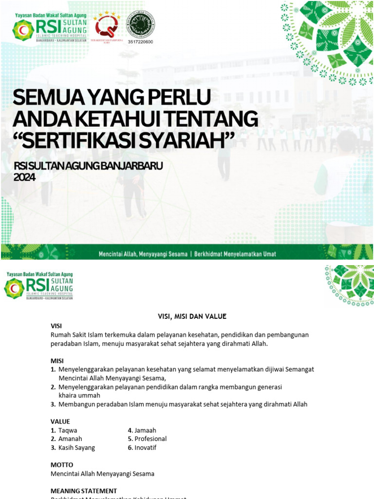 Buku Saku Sertifikasi Syariah Rsi | PDF