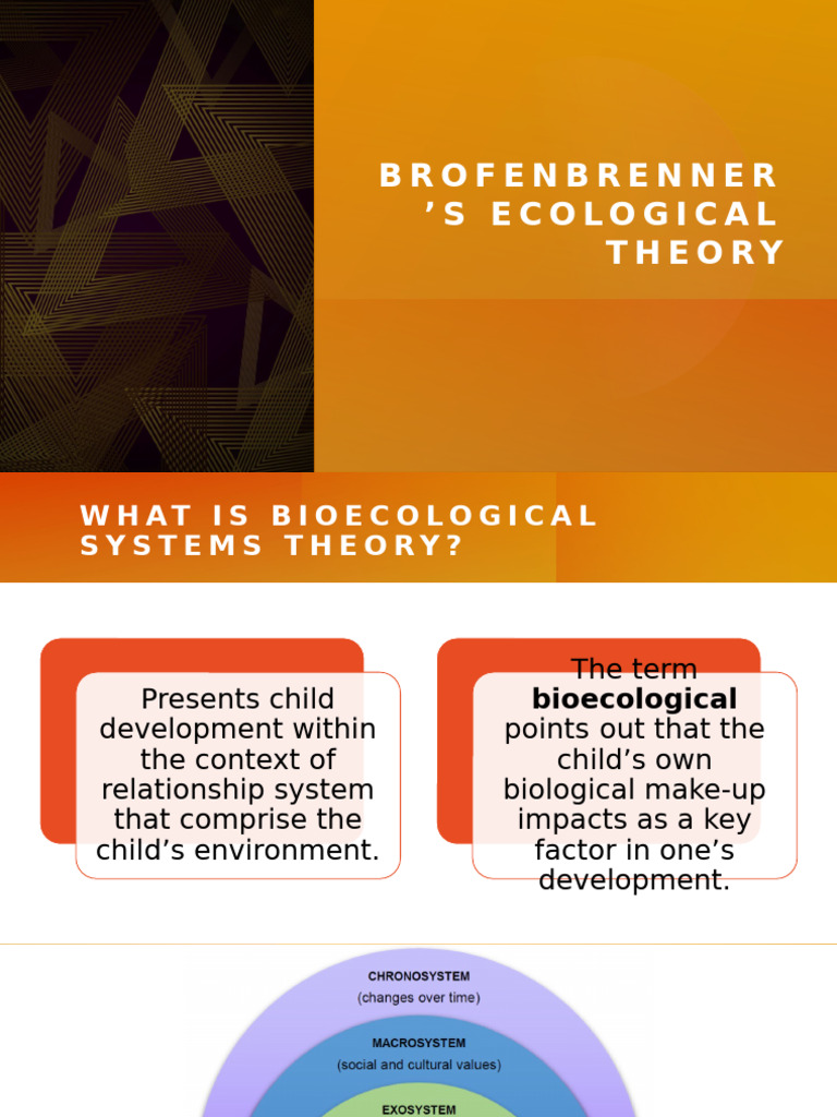 Brofenbrenner's Ecological Theory 2 | PDF | Human Development | Social Psychology