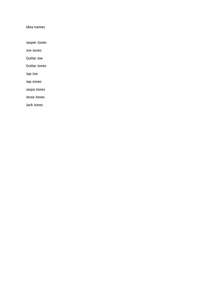 Idea Names | PDF