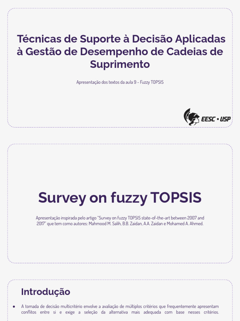 Fuzzy TOPSIS na Gestão de Desempenho | PDF | Custo | Simulação de ...