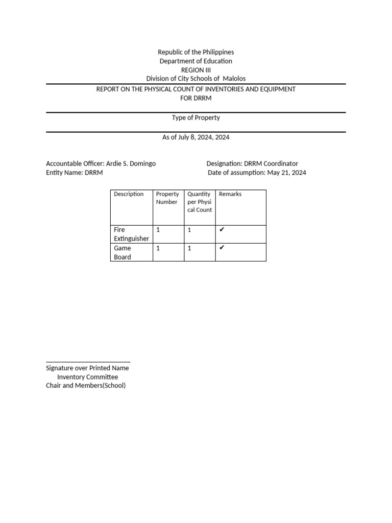 Inventory Report | PDF