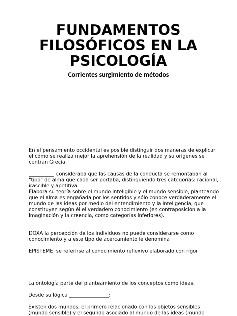 Fundamentos Filosóficos | PDF | Conocimiento | Empirismo