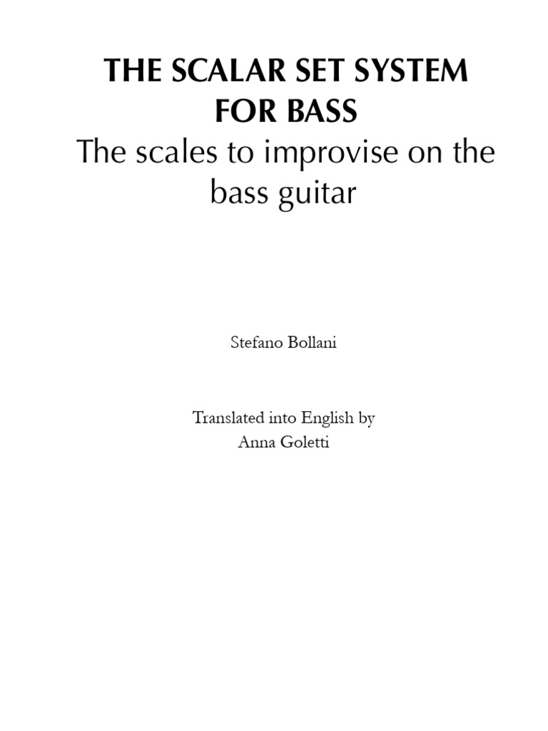 Bass Guitar Improvisation Scales Guide | PDF | Scale (Music) | Interval ...