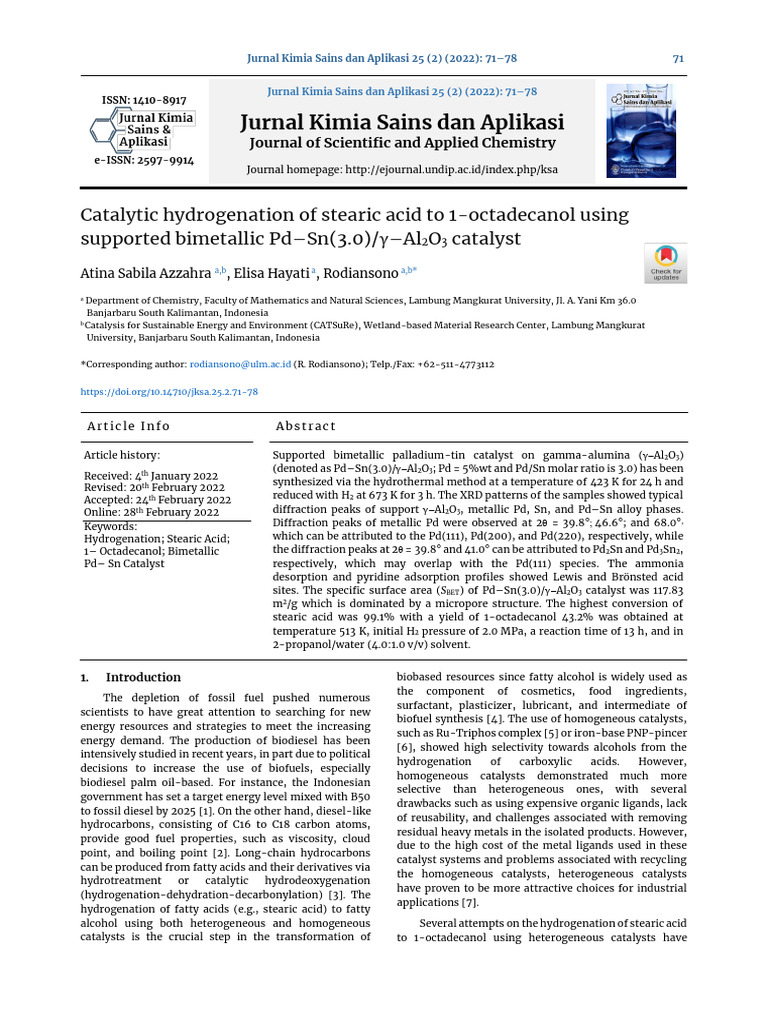 Catalyst Paper Bahan UAS 2023 | PDF | Catalysis | Gas Chromatography