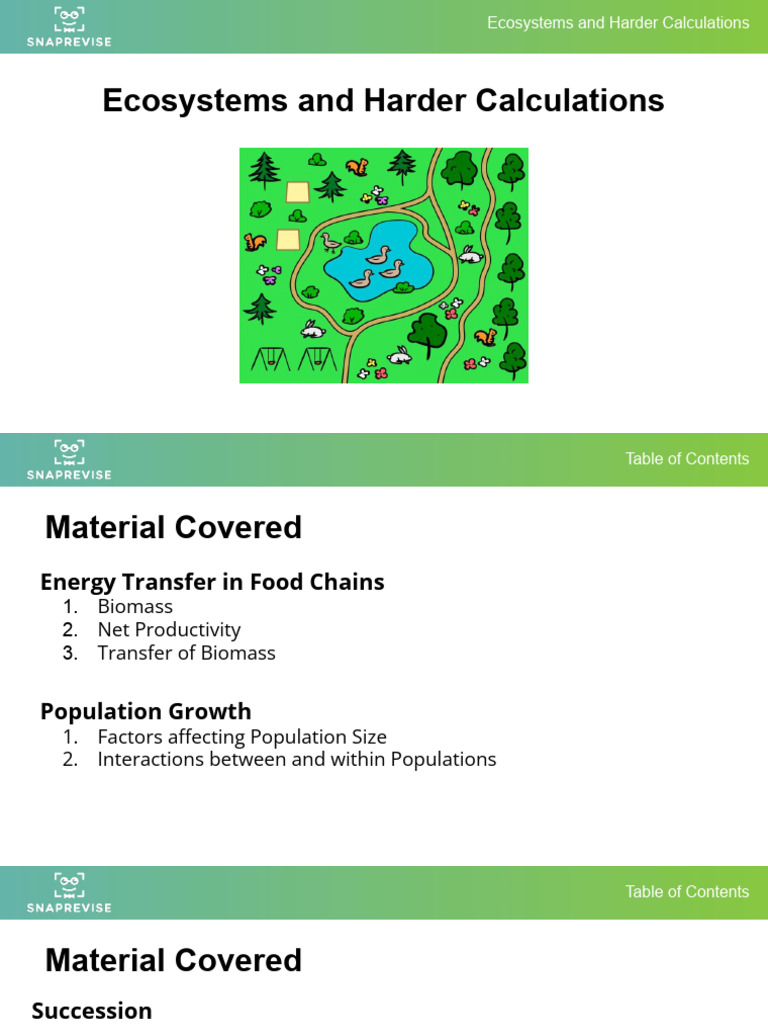 A Level Biology Ecosystems and Harder Calculations Seminar Slides | PDF ...