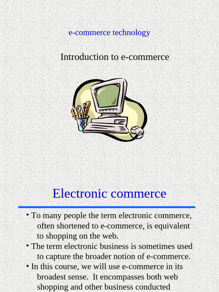 01 Introduction (1) E-Commerce | PDF | Electronic Data Interchange | E Commerce