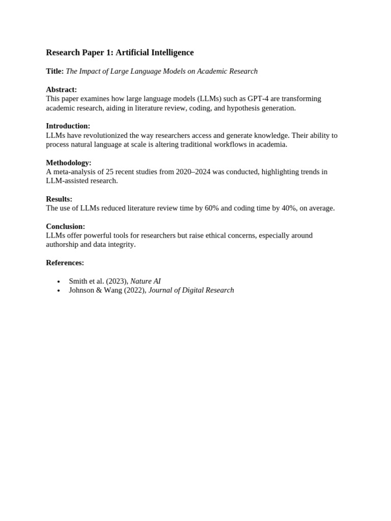 Research Paper 1 - Artificial Intelligence | PDF