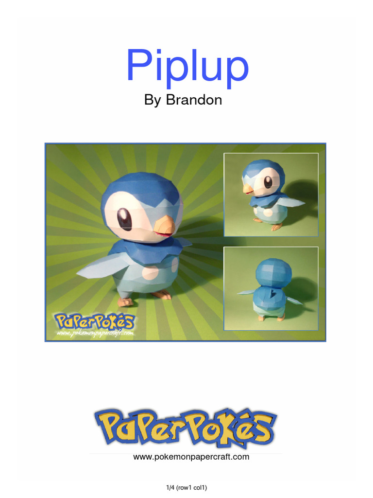 Piplup A4 Lineless Shiny | PDF