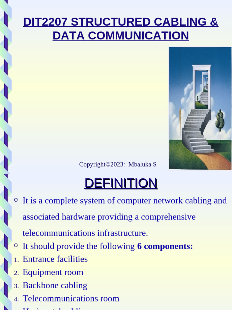 Structured Cabling & Data Comm (Autosaved) - 2 | PDF | Computer Network | Transmission Medium