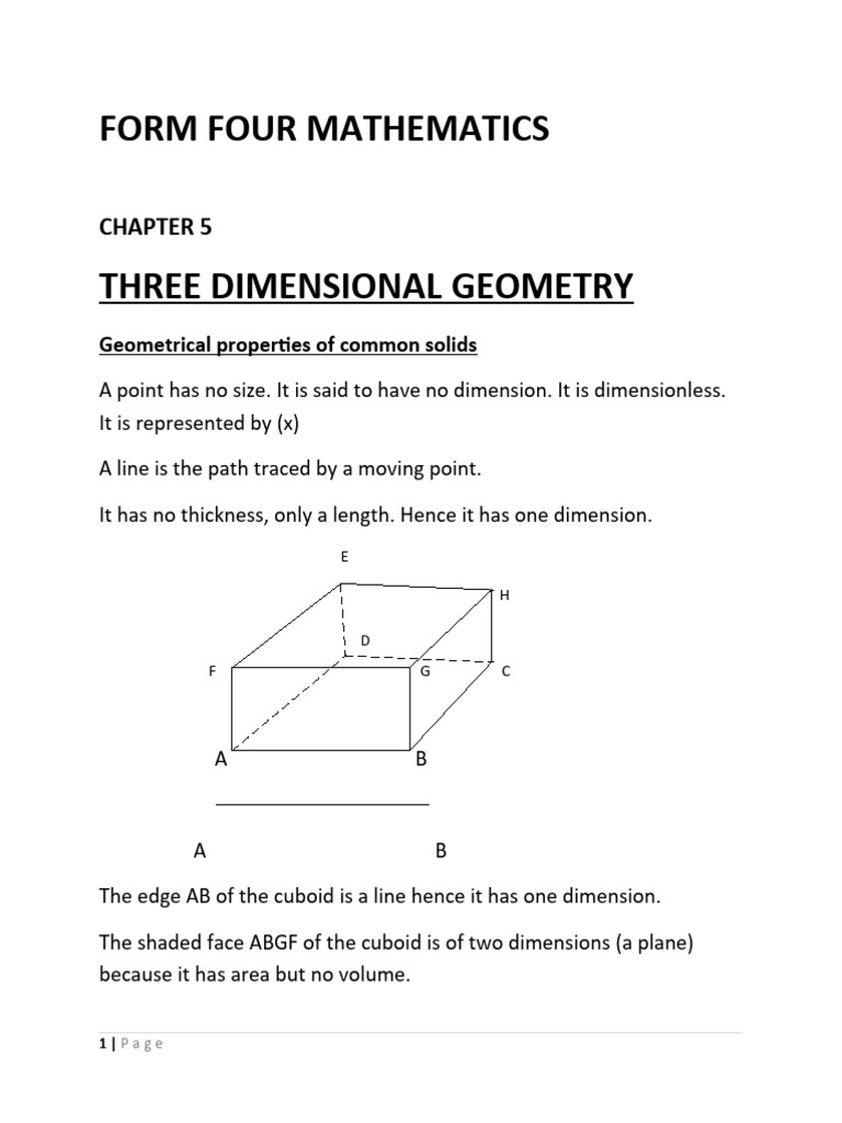 Three Dimensional Geometry | PDF | Line (Geometry) | Geometry
