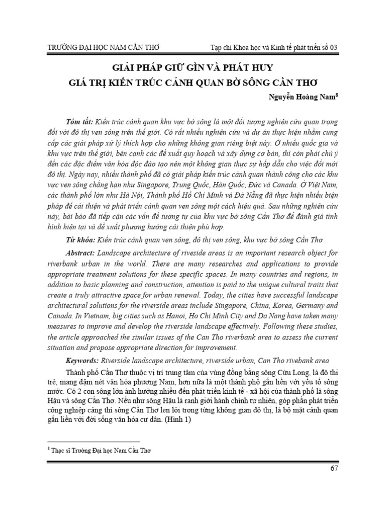 GI I Pháp Gi Gìn Và Phát Huy Giá TR KI Ntrúcc NH Quan B Sông C | PDF