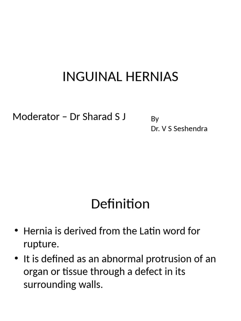Inguinal Hernia Overview and Types | PDF