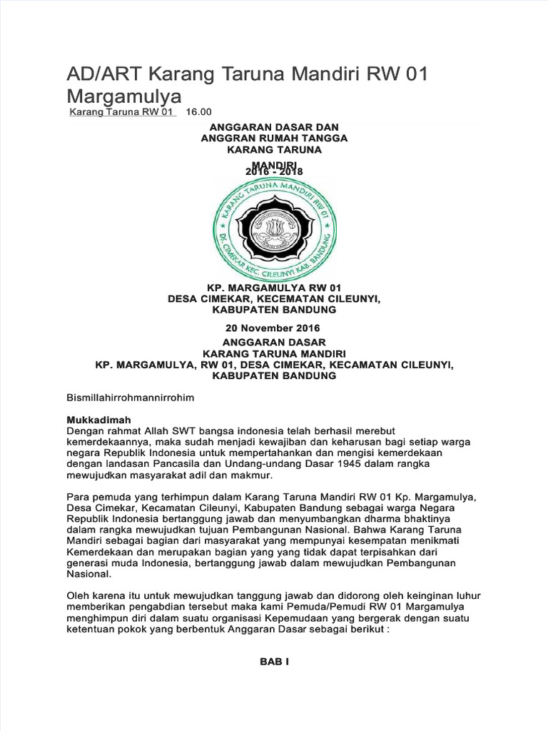 PDF Adart Karang Taruna Compress | PDF